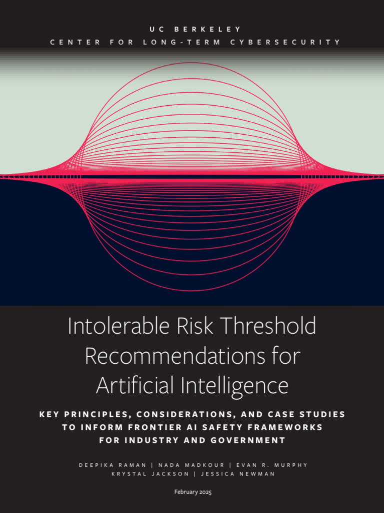 Intolerable Risk Threshold Recommendations For AI | PDF | Risk ...