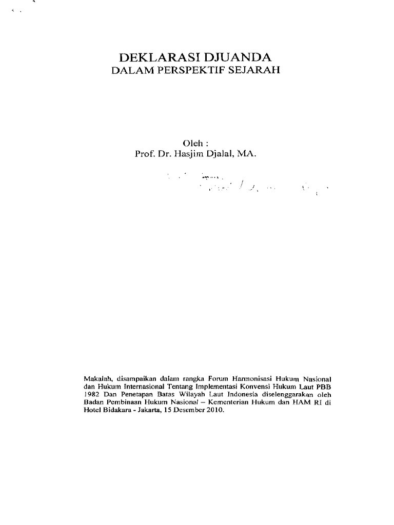 Deklarasi Djuanda Dalam Perspektif Sejarah | PDF