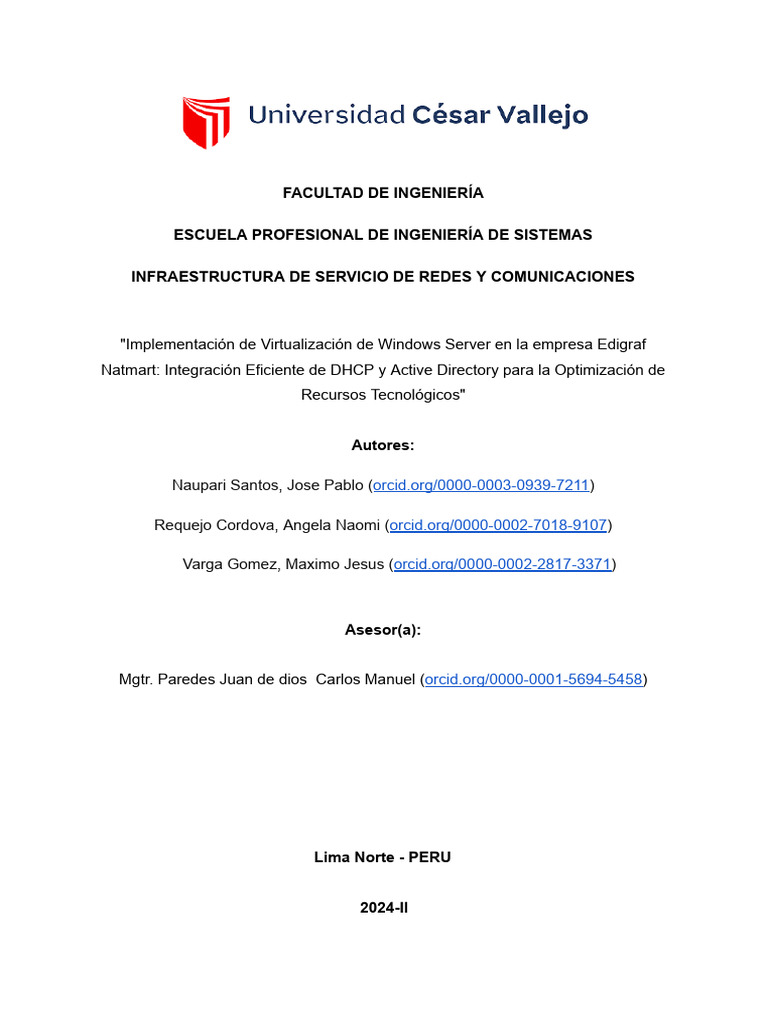 Virtualización Windows Server en Edigraf | PDF | Red de computadoras ...