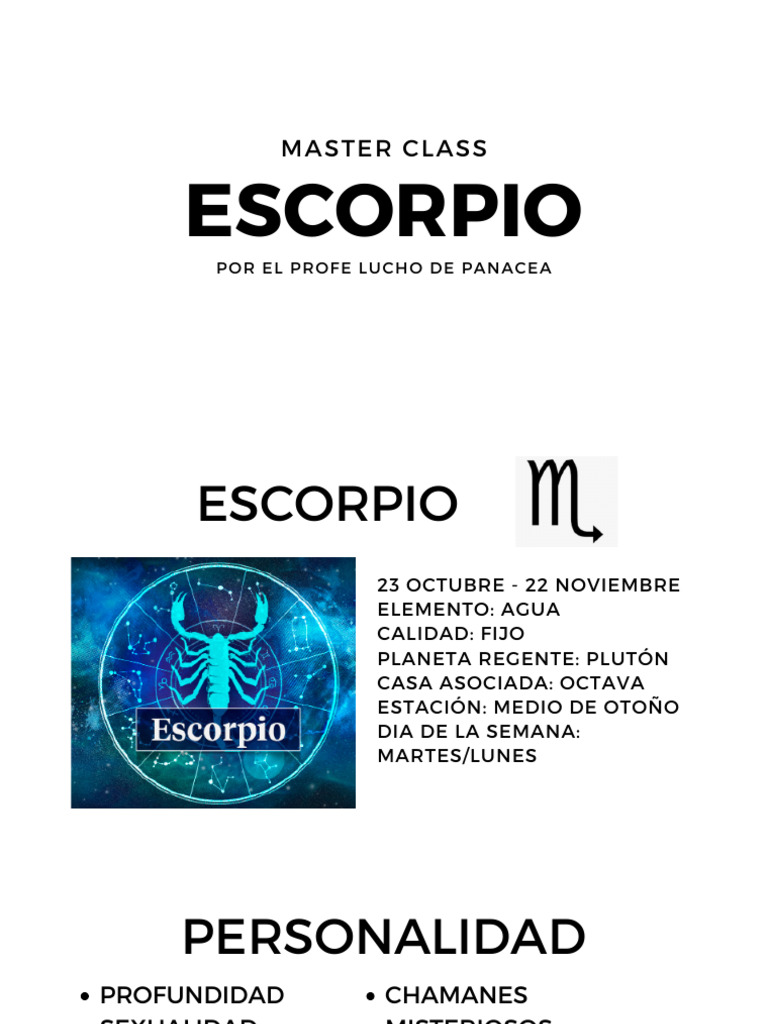 Características del signo Escorpio | PDF