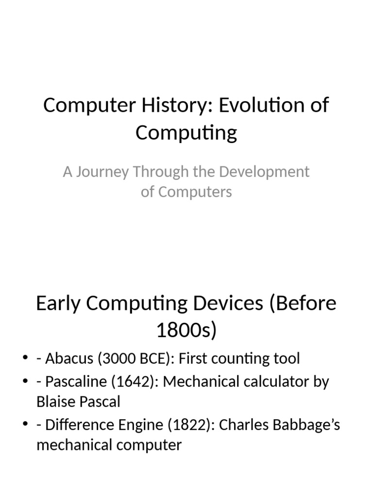 Computer History Presentation | PDF