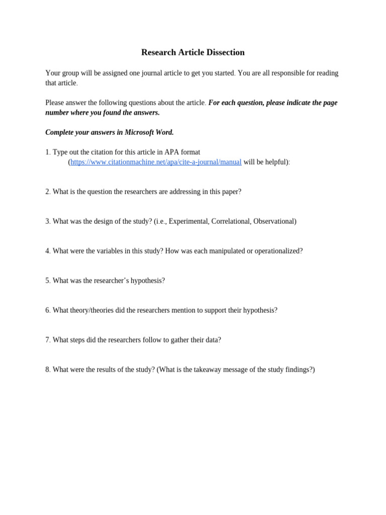 Article_Dissection_Assignment (1) | PDF