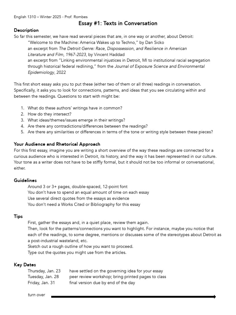 Texts in Conversation | PDF | Essays | Human Communication