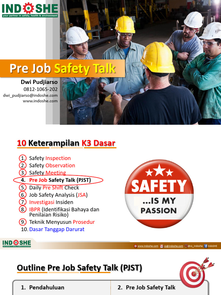 Pre Job Safety Talk | PDF