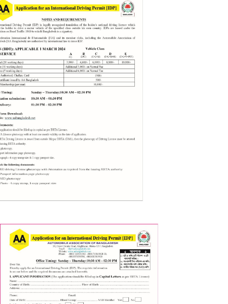 International Driving Permit Guide | PDF | Driver's License | Road ...