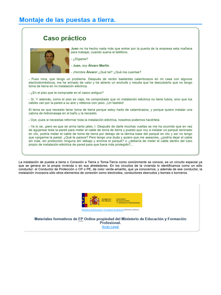 IEA - IEI06 - Montaje de Las Puestas A Tierra | PDF | Conductor ...