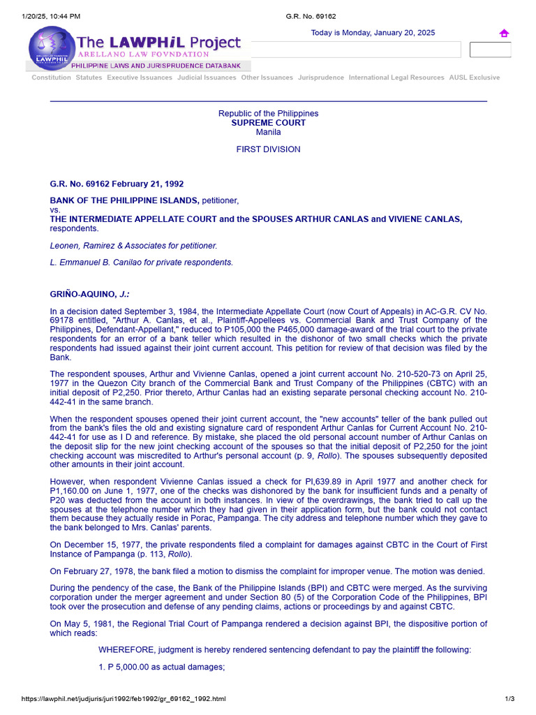 2. BPI vs. IAC, G.R. No. 69162 | PDF | Damages | Banks