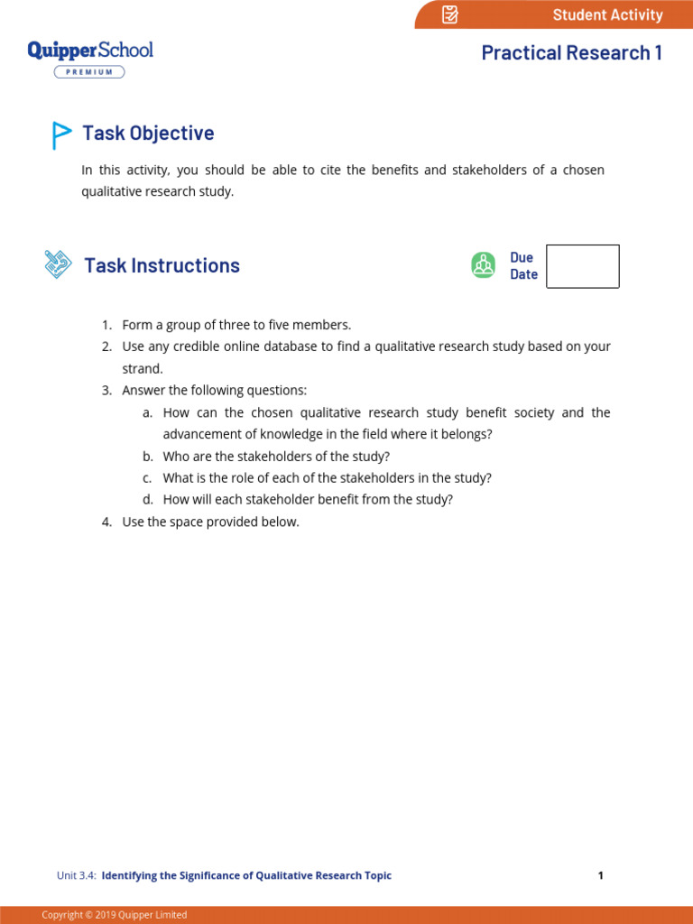 Identifying The Significance of A Qualitative Research Topic | PDF | Cognition | Methodology