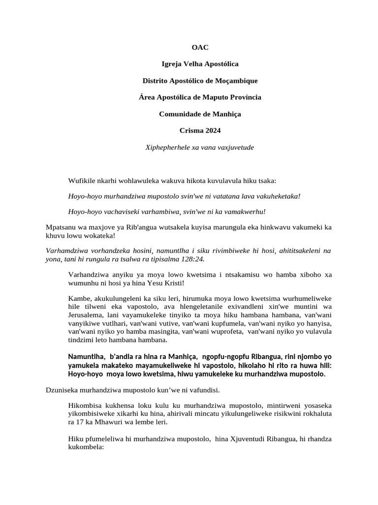 Changana Manhica-2 | PDF