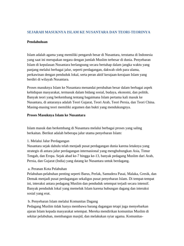 Sejarah Islam Nusantara | PDF