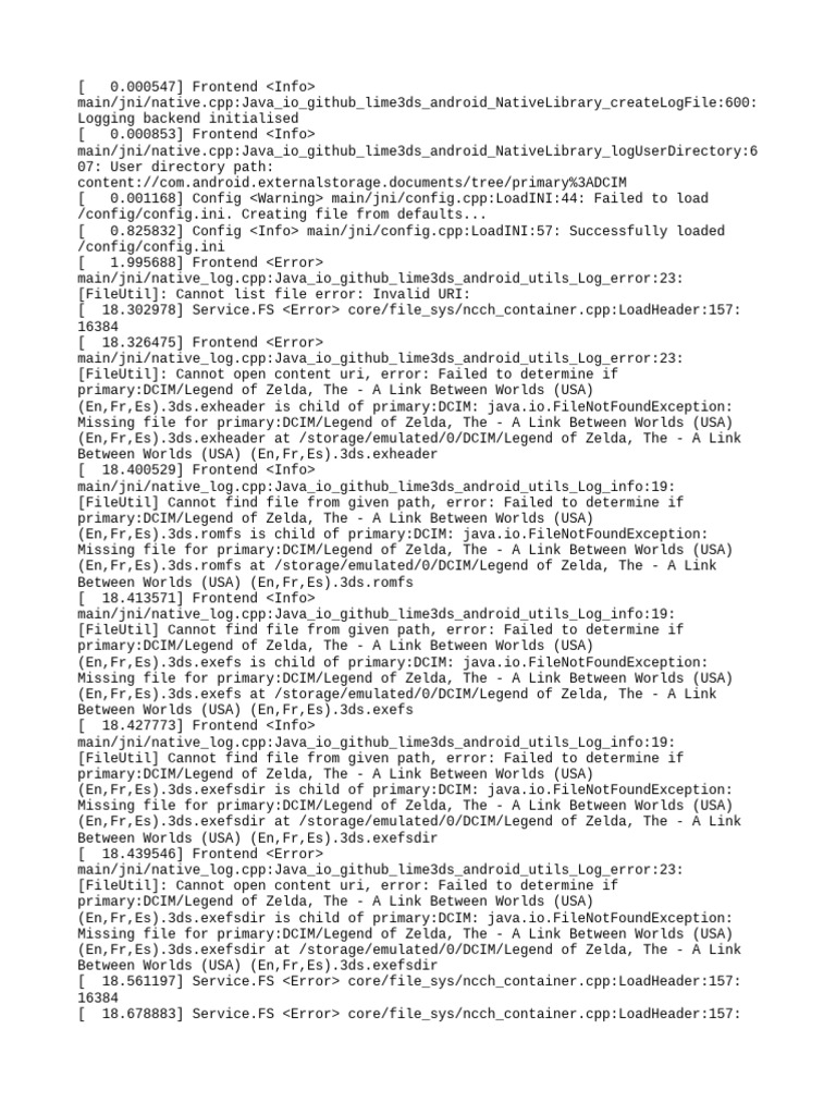 Lime3ds Log - Old | PDF | System Software | Software