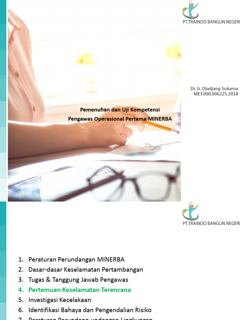 MODUL DIKLAT - 4. Pertemuan Keselamatan Pertambangan Terencana | PDF
