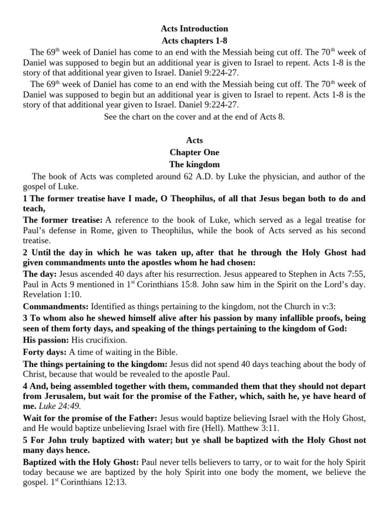 Acts 1 8 DBC | PDF | Acts Of The Apostles | Jesus