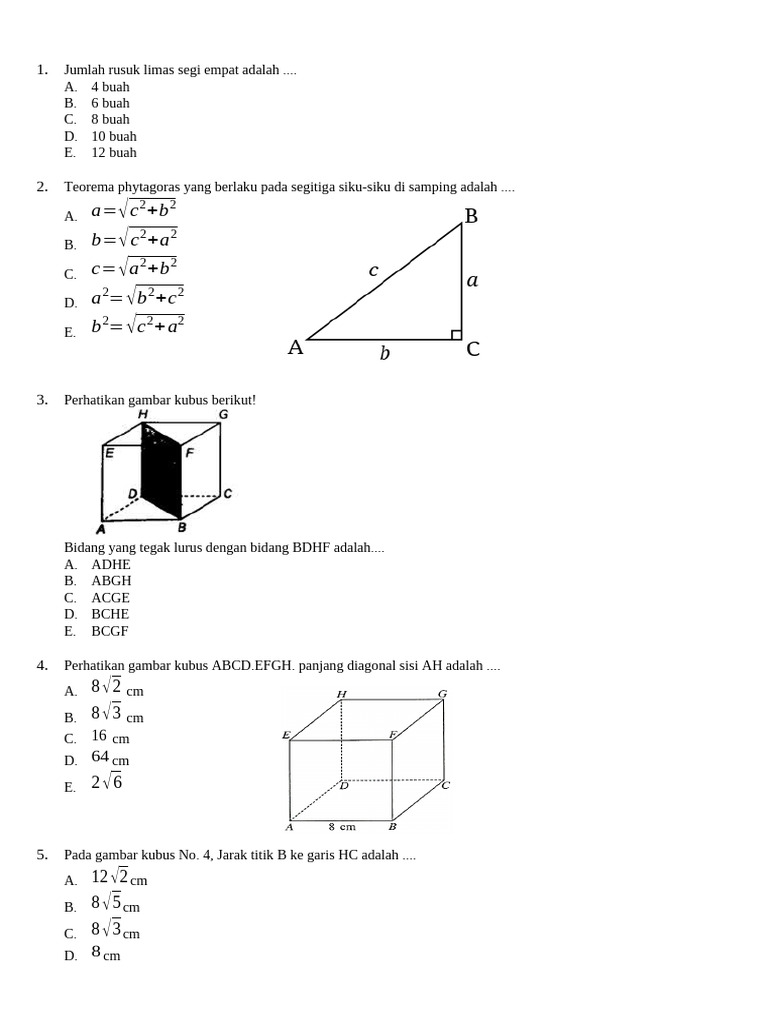 Matematika Kls 12 SMSTR 1 | PDF
