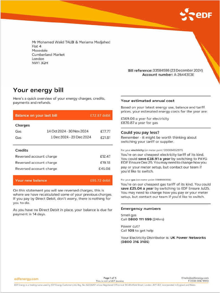 UK Utility Bill | PDF