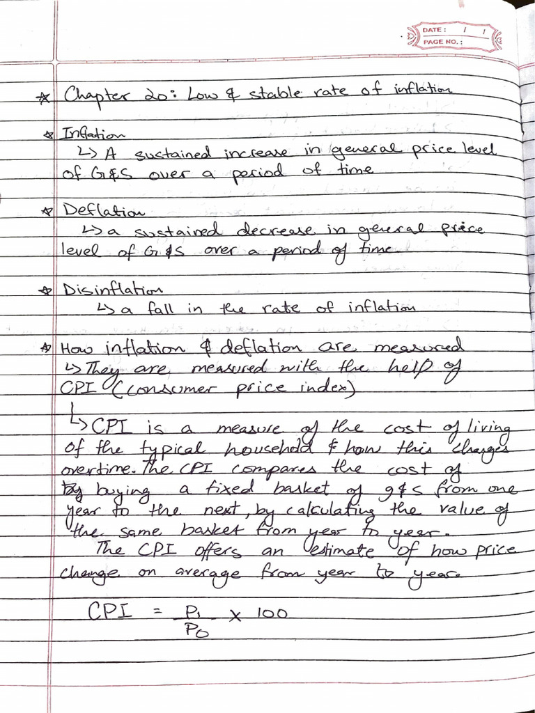 CH 20 Inflation Full Notes | PDF