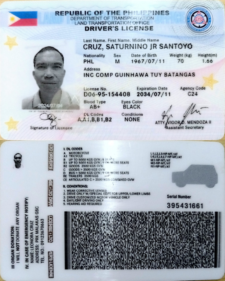 Philippines Driver's License Details 2024 | PDF | Transport | Vehicles