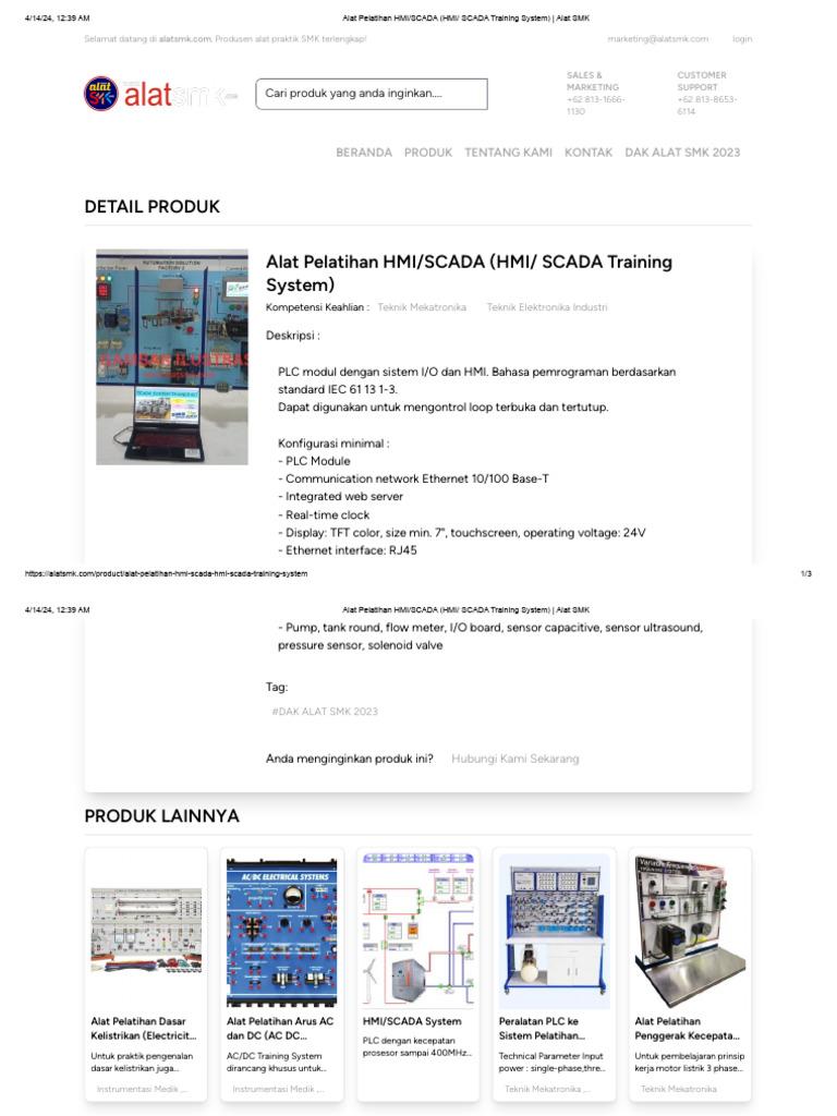 Pelatihan HMI/SCADA untuk SMK | PDF