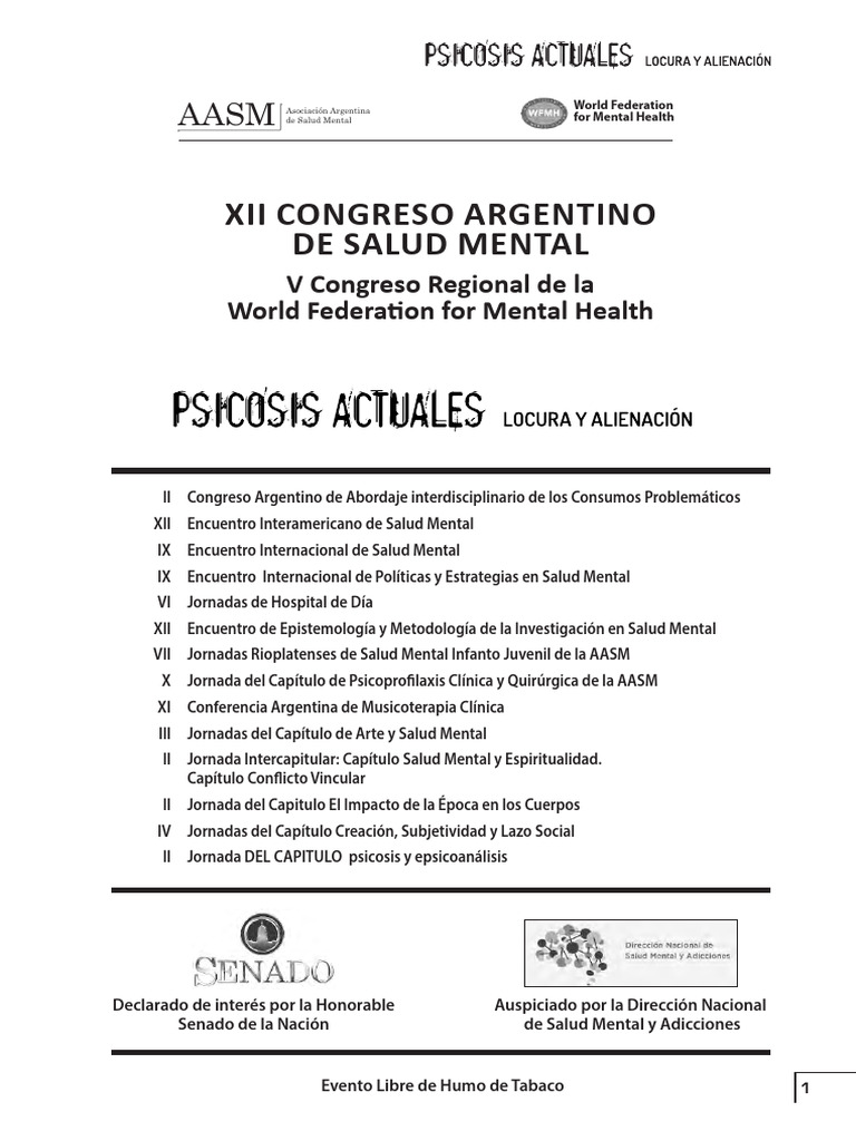 Congreso 2018 Programa Definitivo | PDF | Sicología | Psicoterapia
