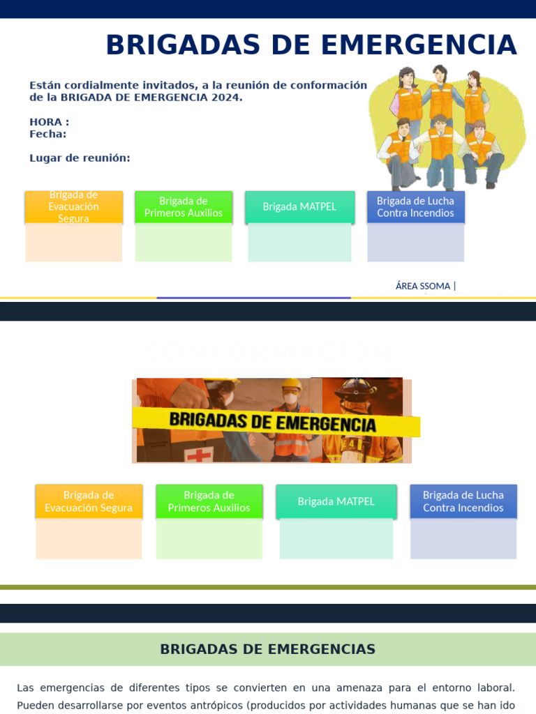 Conformación de Brigadas | PDF | Primeros auxilios | Emergencia