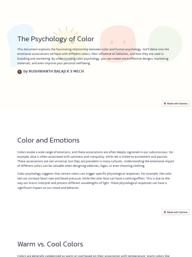 Color Psychology: Influence on Emotions | PDF | Color | Brand