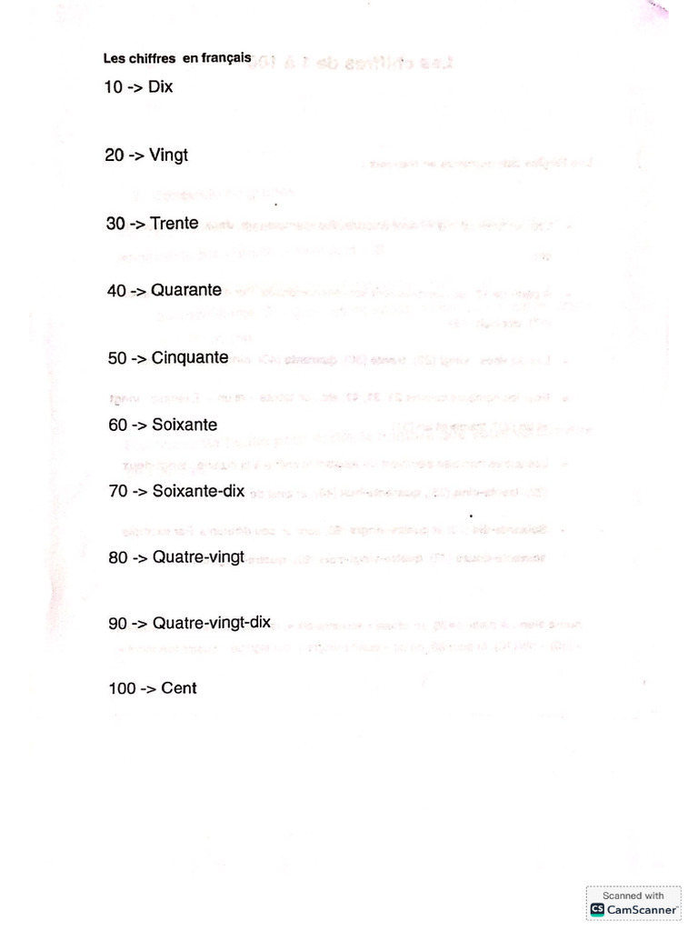 Matemáticas Números en Francés | PDF