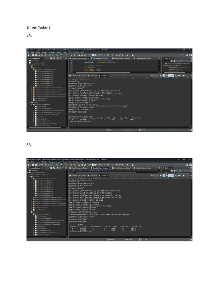 CloudSim FCFS Algorithm Simulation Guide | PDF