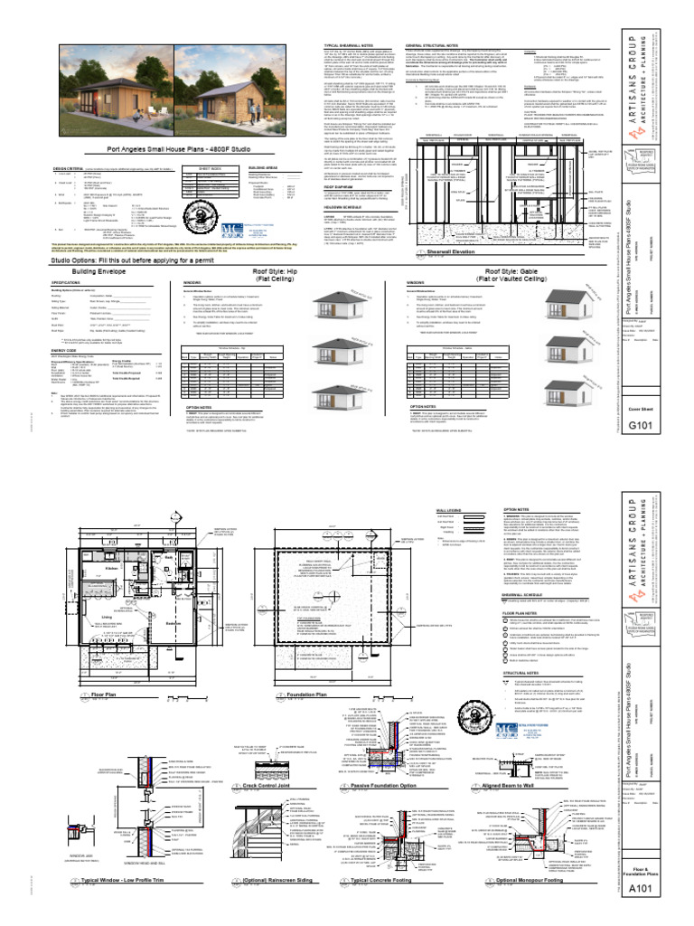 2023-0249 - Port Angeles 1-Story 480 SQ FT Stamped Plans 06-09-23 | PDF ...