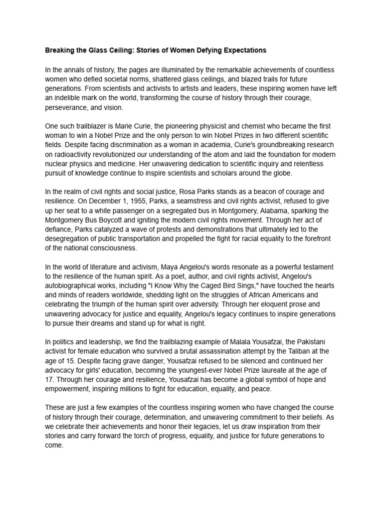 Sample Work | PDF | Malala Yousafzai