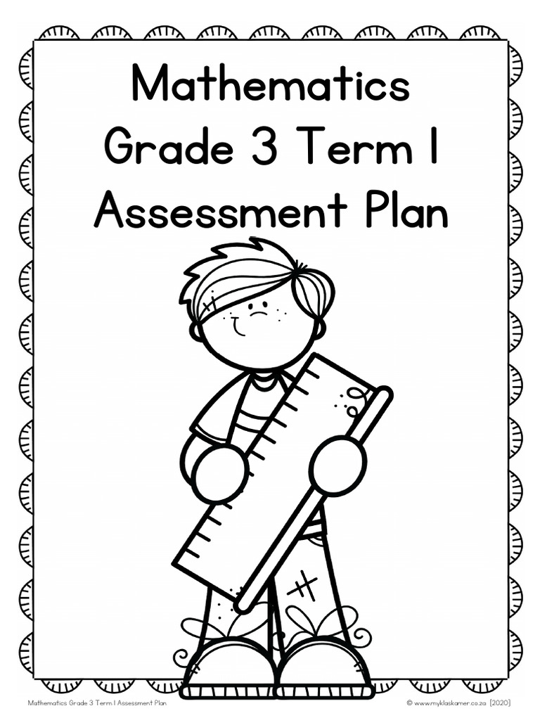 Grade 3 Term 1 Math Assessment Plan | PDF | Multiplication | Shape