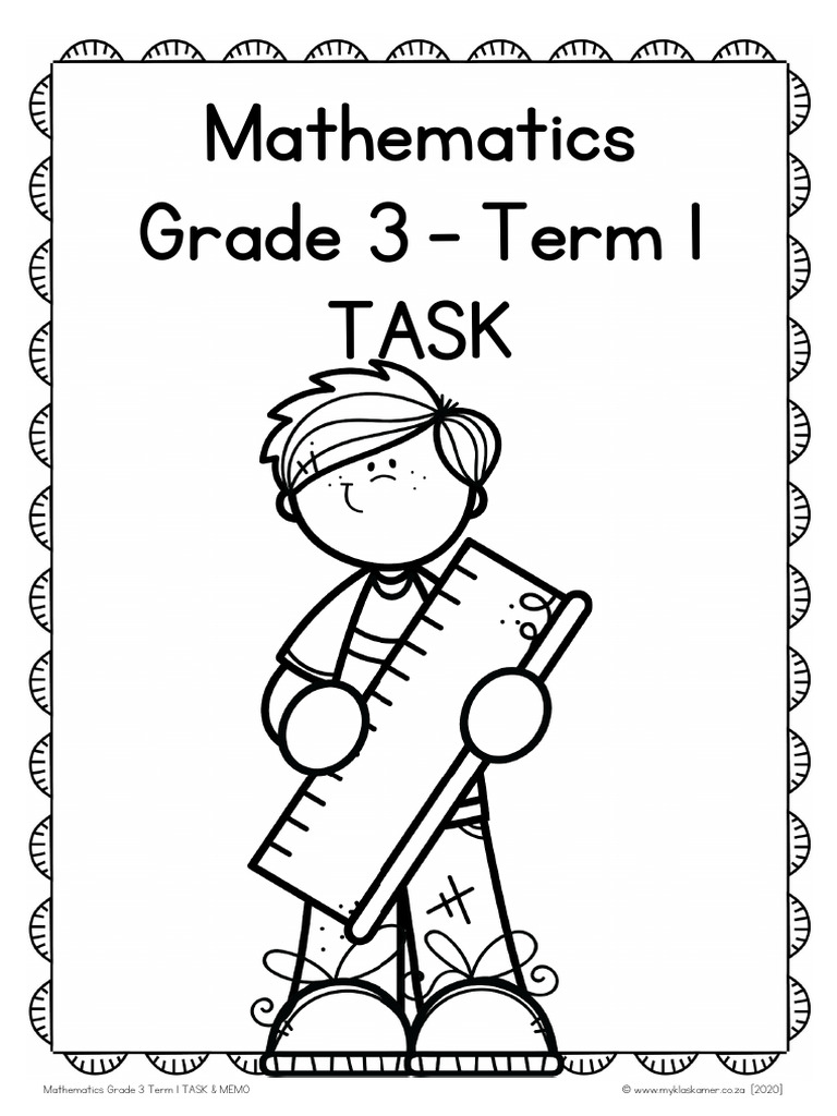 2020 Mathematics Grade 3 Term 1 TASK MEMO SBA | PDF | Litre | Shape