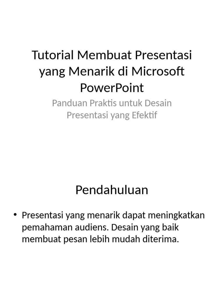 Tutorial PowerPoint Menarik | PDF