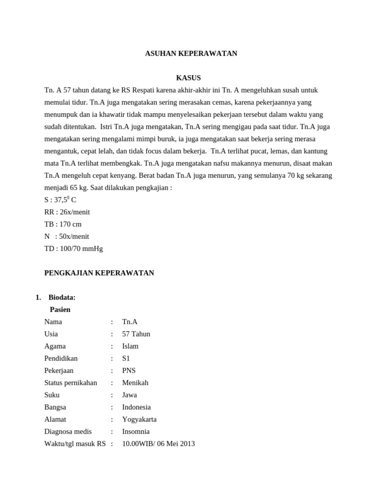 ASUHAN KEPERAWATAN TN. A contoh kasus | PDF