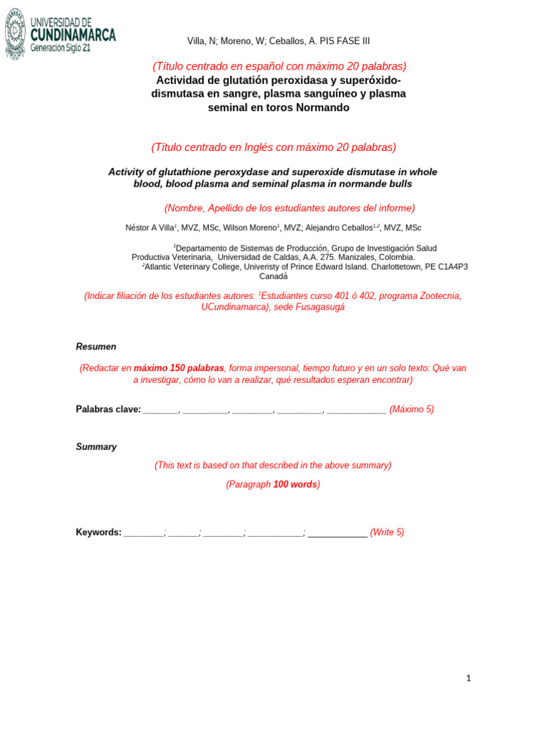 PIS Formato INFORME PIS FASE IIIfinal | PDF | Laboratorios | Estadísticas