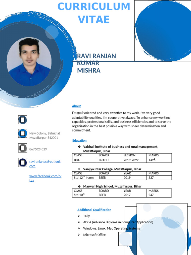Ravi Ranjan Kumar Mishra CV | PDF