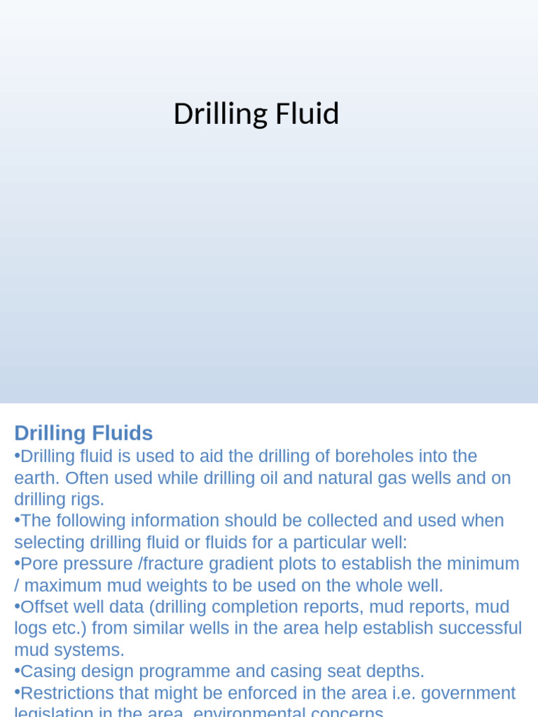 Drilling Fluids | PDF | Oil Well | Filtration