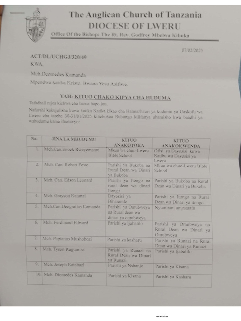 MCH Deomedes Kamanda | PDF