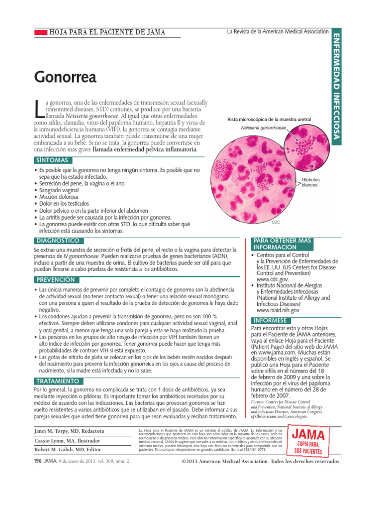 GONORREA | PDF | Enfermedades y trastornos | Cuidado de la salud