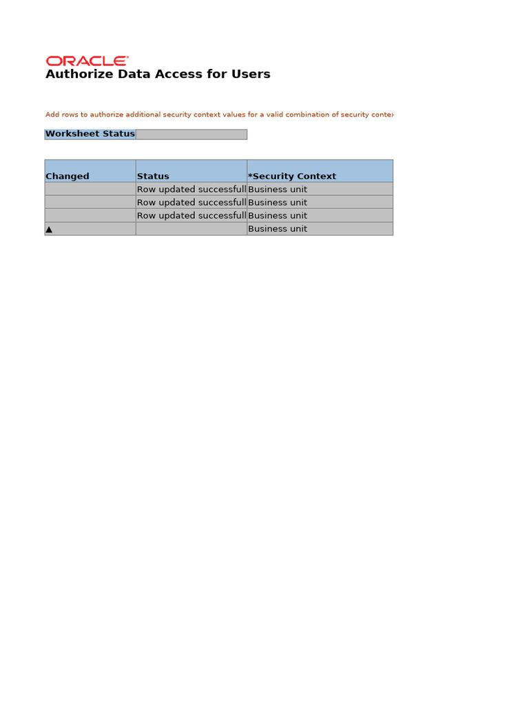 Security Data Access Template | PDF