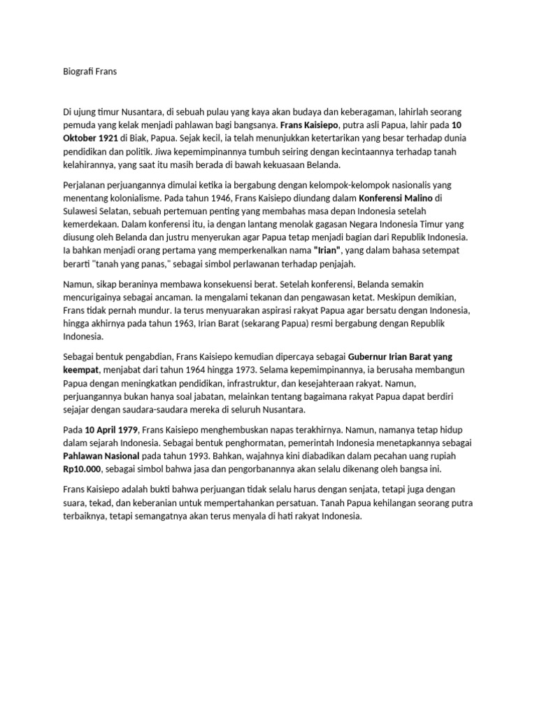 Biografi Frans | PDF