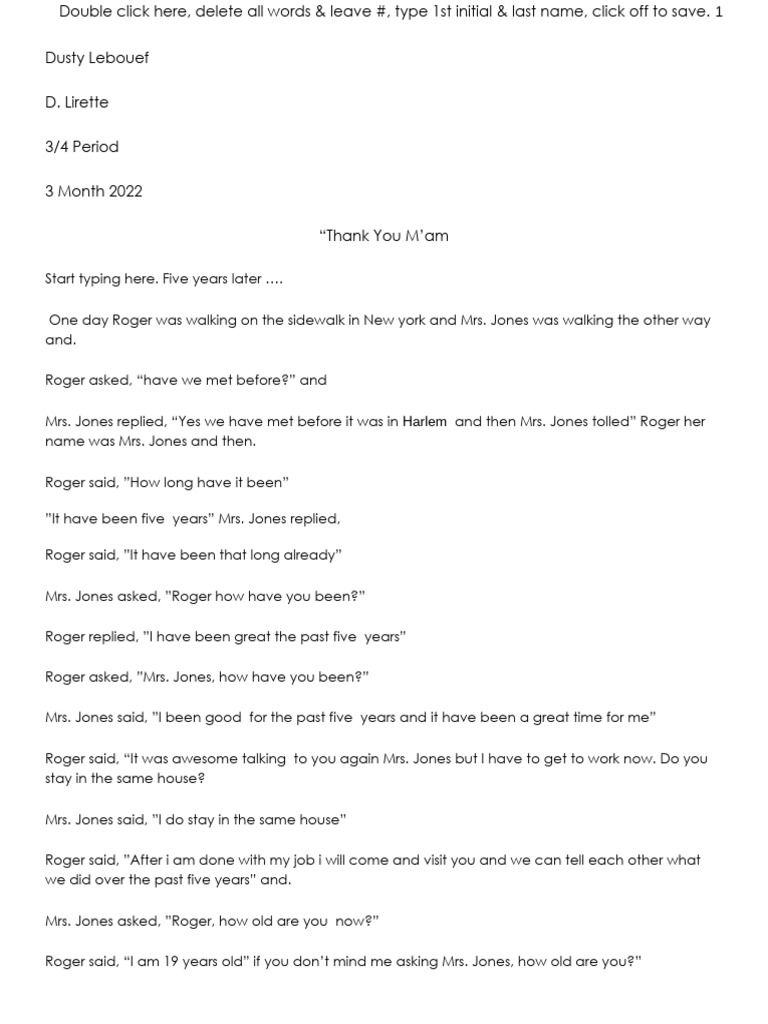 DUSTY LEBOUEF - 3 4 Final Draft | PDF