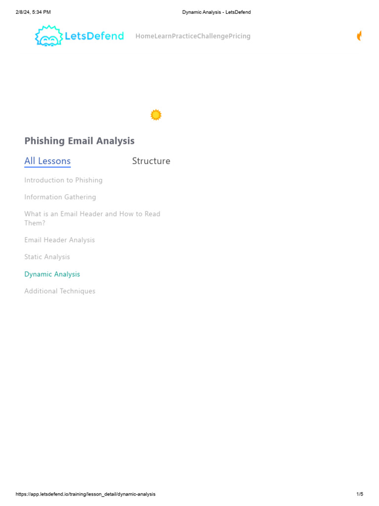 Dynamic Analysis - LetsDefend | PDF | World Wide Web | Internet & Web Dynamic Analysis - LetsDefend | PDF | World Wide Web | Internet & Web