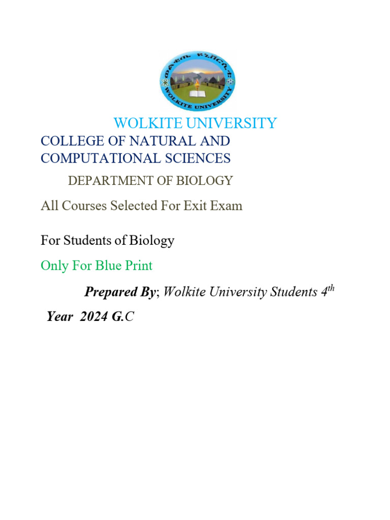 14.introductory Biotechnology For Exit Exam Wku | PDF | Biotechnology ...