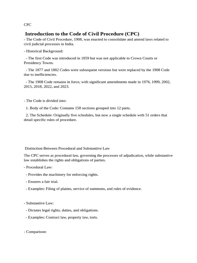 Cpc | PDF | Lawsuit | Jurisdiction