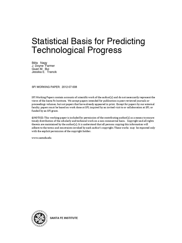 Statistical Basis For Predicting Technological Progress | PDF | Errors And Residuals | Forecasting