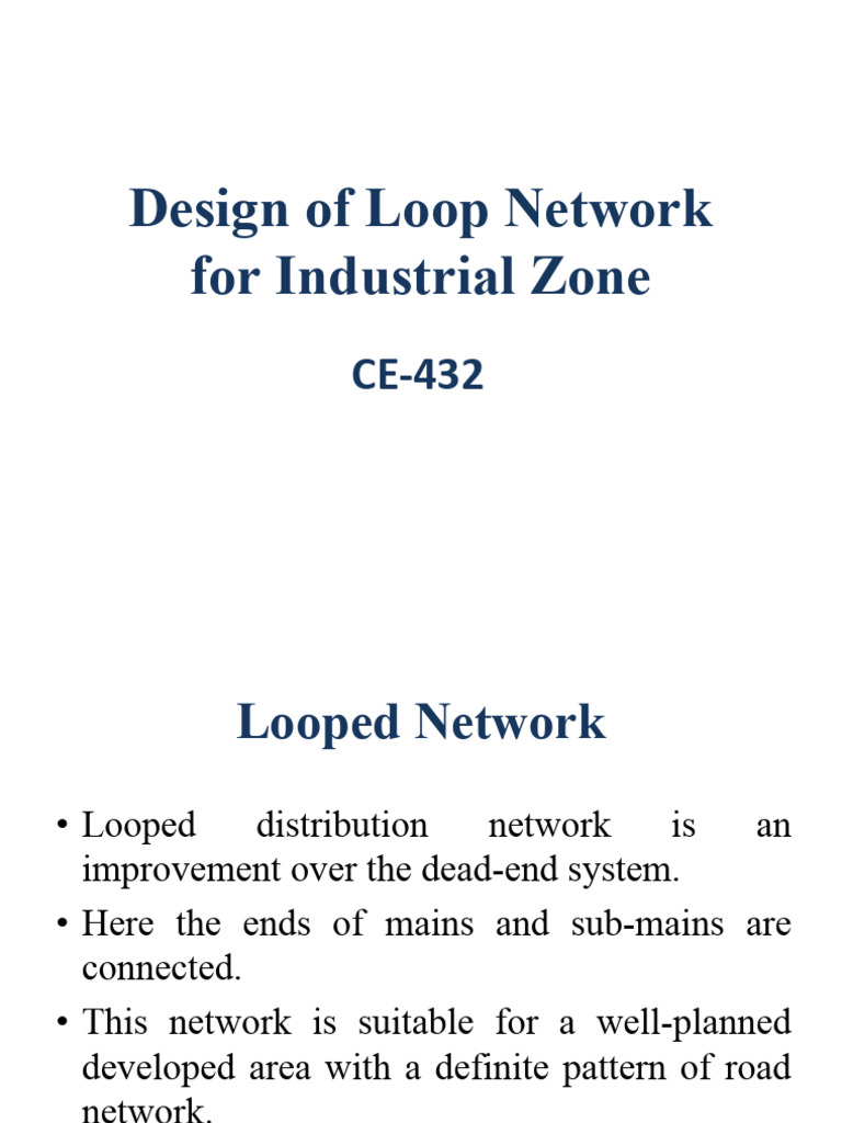 Loop Network Design for Industries | PDF | Equations | Applied Mathematics
