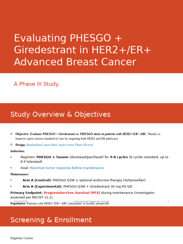 Evaluating PHESGO + Giredestrant in HER2+ | PDF | Breast Cancer | Biomarker