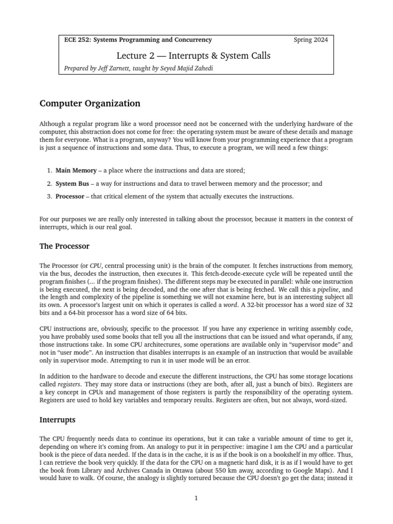 L02 | PDF | Operating System | Central Processing Unit
