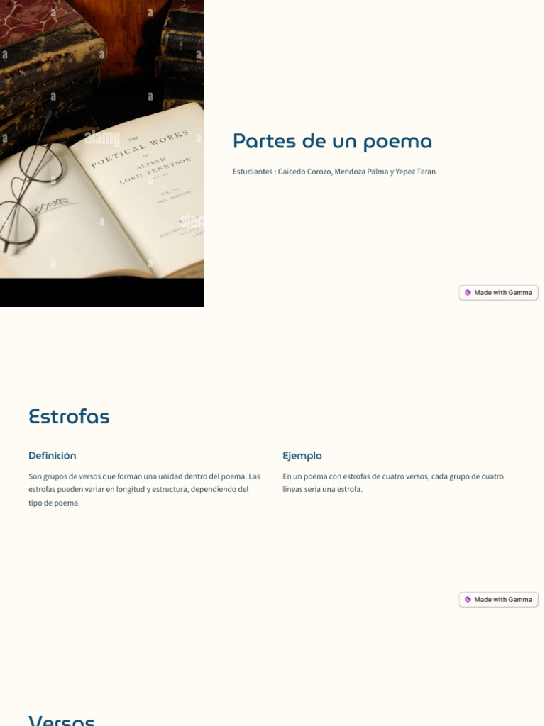 Partes esenciales de un poema | PDF | Metro (poesía) | Rima