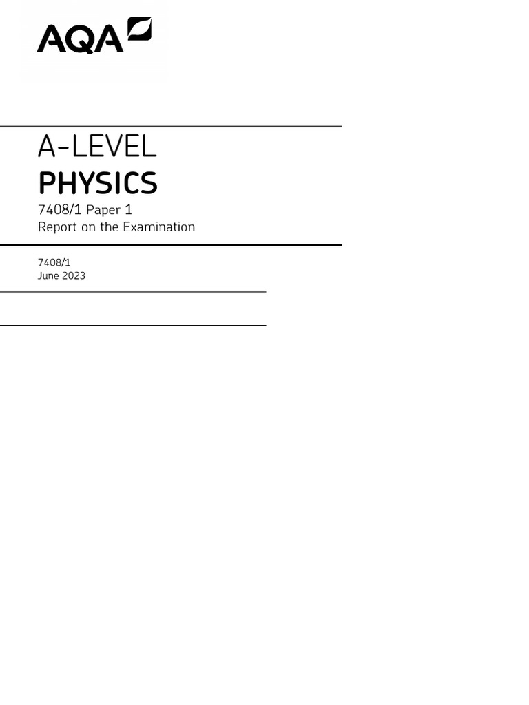 AQA 7408 1 WRE Jun23 v1.0 | PDF | Refraction | Multiple Choice